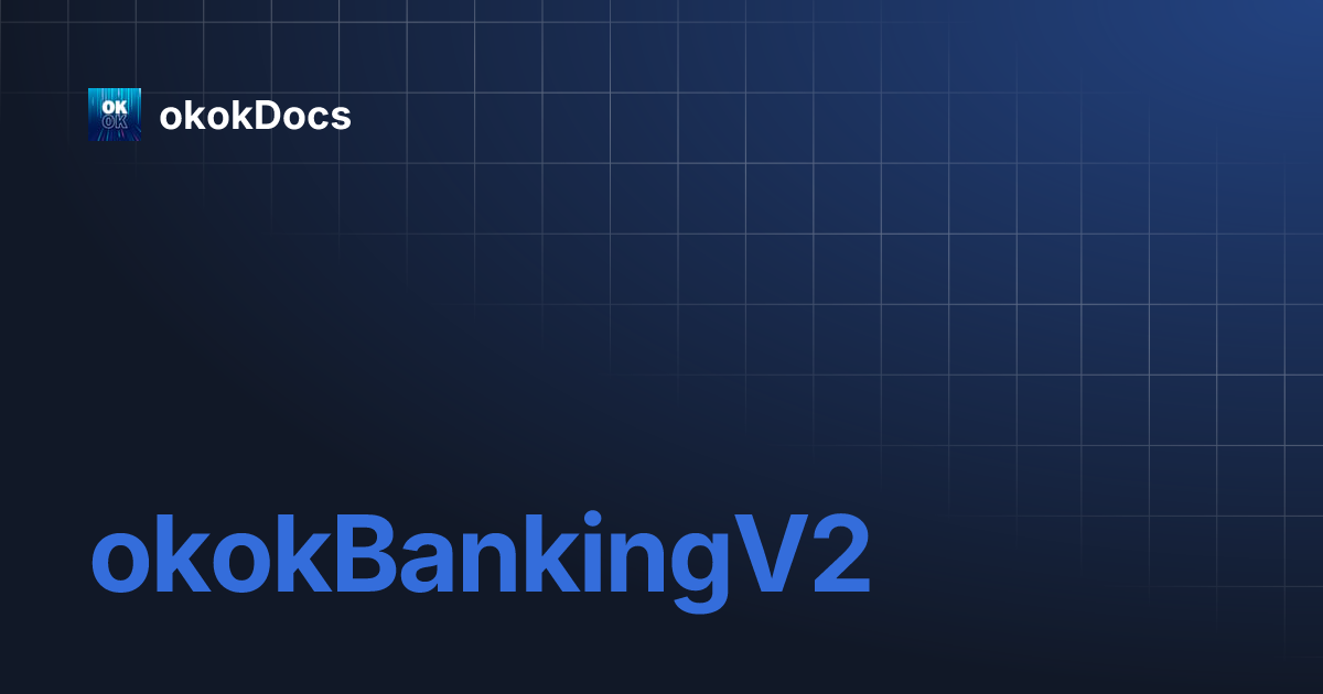 okokBankingV2 | okokDocs