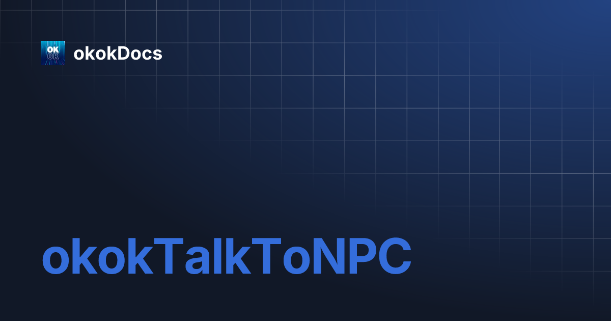 okokTalkToNPC | okokDocs