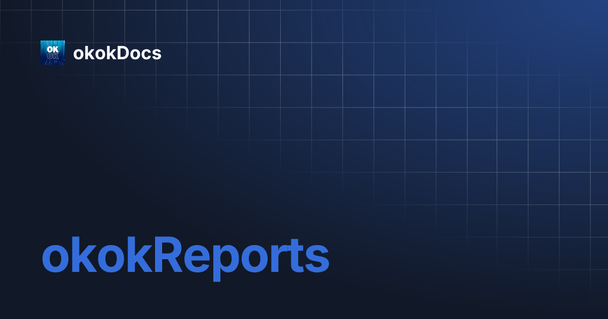 okokReports | okokDocs